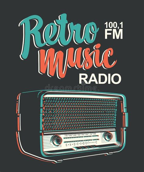 Banner For Retro Music Radio With Old Radio Receiver Stock Vector Illustration Of Fashioned