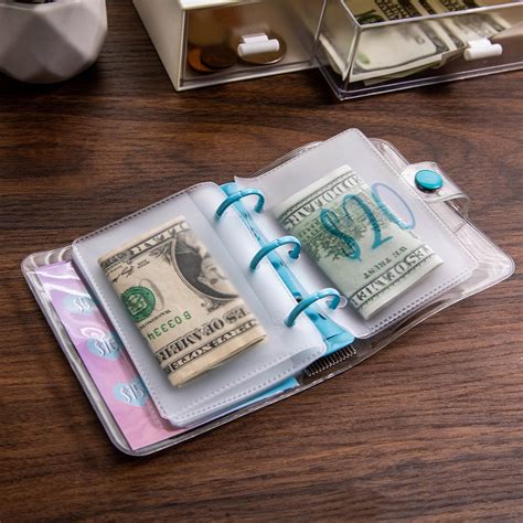 Mini Binder Savings Challenge Cash Stuffing Cash Envelope Wallet