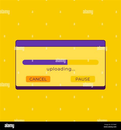 Upload Window With Progress Bar Retro Design Stock Vector Image Art Alamy