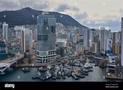 Cityscape Of Busan Metropolitan City In South Korea View From Diamond