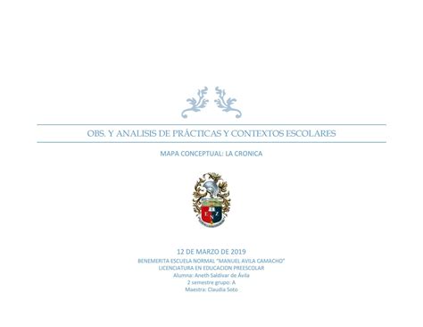 Mapa Conceptual La CrÓnica By Aneth Saldivar Issuu