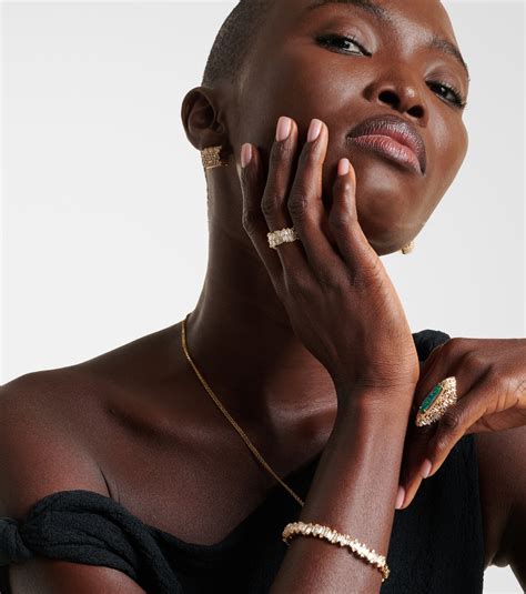 Classic 18kt Gold Ring With Diamonds In Gold Suzanne Kalan Mytheresa