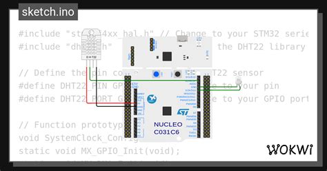 Blinking Led Using Stm32 Nucleo64 C031c6 Copy Wokwi Esp32 Stm32 Arduino Simulator
