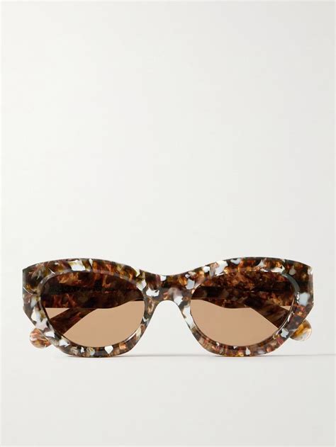 ChloÉ Eyewear Gayia Cat Eye Tortoiseshell Recycled Acetate Sunglasses