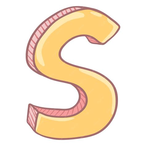 Premium Vector Vector Single Cartoon Illustration The Letter S