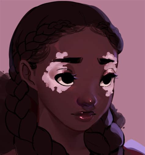 Safebooru 1girl Black Hair Braid Close Up Colored Skin Commentary