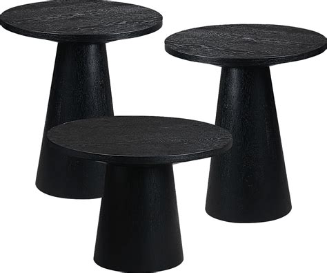 Kendall Black Black Colors 3 Pc Table Set Rooms To Go