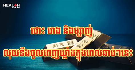 ម្សាញ់ រោង និងថោះ ក្នុងពេលថ្មីៗនេះ លុយនឹងឆាប់ពេញឃ្លាំង