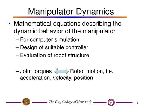 Ppt Manipulator Dynamics Powerpoint Presentation Free Download Id