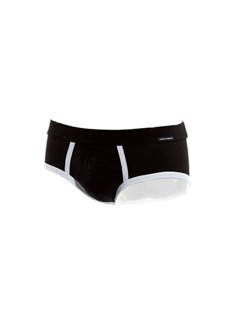 Slip Uomo In Cotone Bordato Nero M17904 One81 Dolce And Gabbana Albos