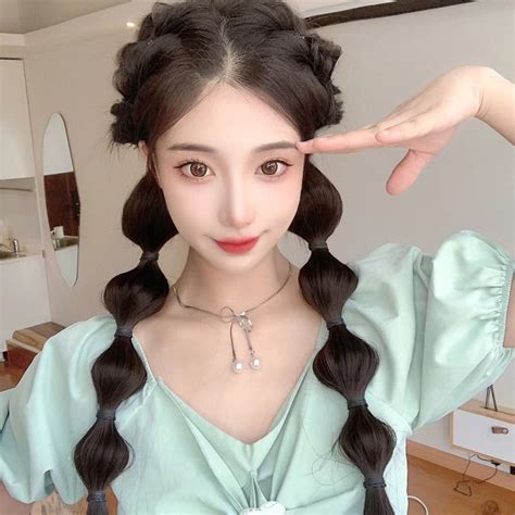 【現貨】泡泡麻花辮假頭髮女抓夾神器玉米鬚古風女孩馬尾氣質雙馬尾虎口夾 蝦皮購物