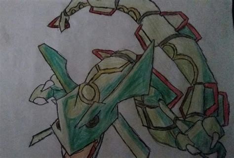 Como Ficou O Meu Desenho Do Rayquaza Pokémon Amino Em Português Amino