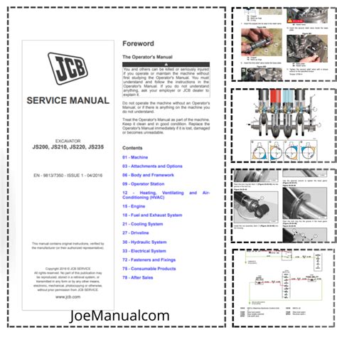 JCB JS Excavators Fault Codes Full List JoeManual Com