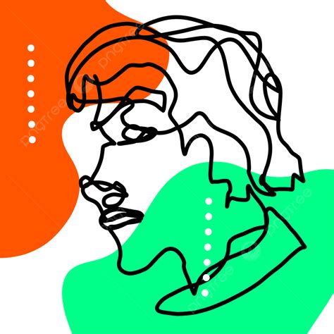 One Line Face Png Image Man Face One Line Art One Line Art One Line