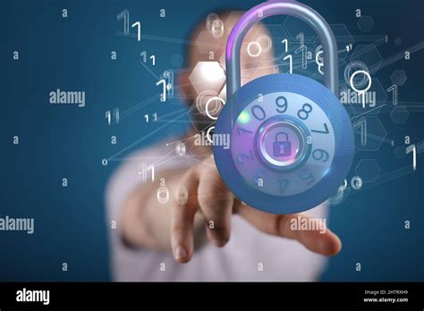 3d Rendering Of Cybersecurity Of Digital Network Systems With Computer Security Engine Stock