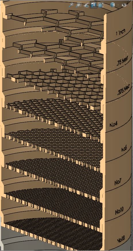 Hex Honeycomb Sand And Rock Classifier Sieve Stack By Newspark Labs