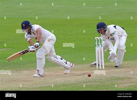 Ravi Bopara In Batting Action For Essex As Callum Jackson Looks On From