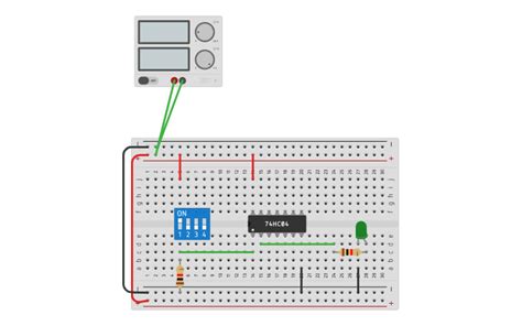 Circuit Design Not Gate Tinkercad