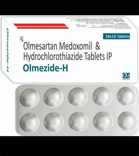 Olmesartan Medoxomil Mg Hydrochlorothiazide Ip Mg Tablet Om Biotec At Rs Stripe In New