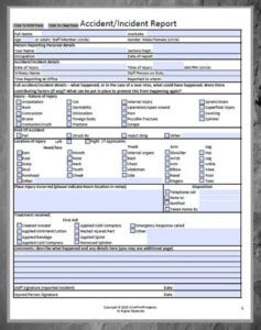 NEW Work Accident Incident Report Form Template Editable Downloadable ReportForm Net