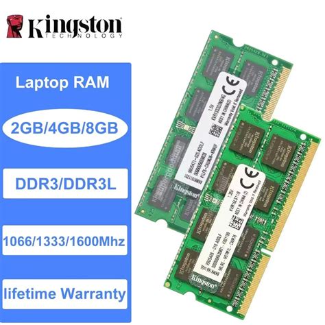 Kingston 8gb Pc3l 12800s Ddr3l 1600mhz 204pin Sodimm Memória Ram Para Laptop Shopee Brasil