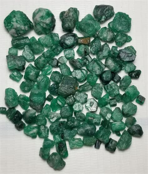 Raw Emerald Gemstones Rough Emerald Stones Natural Emeralds