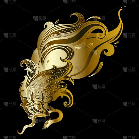 大鹏金翅鸟迦楼罗动物手亚洲华丽的幻想图像自然美图画书绘制装饰
