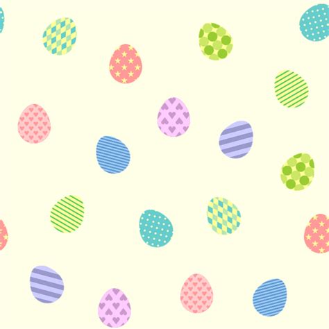 復活祭 イースターエッグ（卵・たまご）の背景パターンイラスト 無料フリーイラスト素材集【frame Illust】