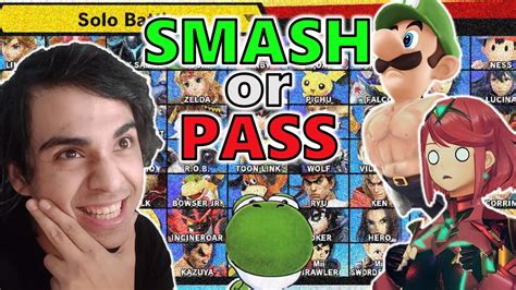 Smash Or Pass Every Super Smash Bros Character Youtube