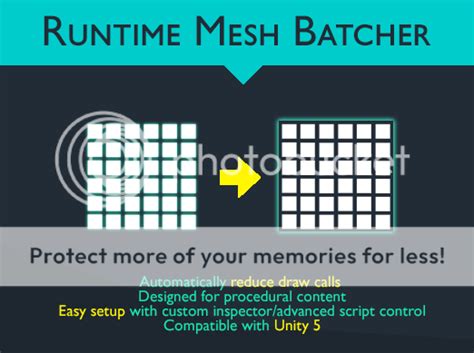 Unity 5 Version Available Runtime Mesh Batcher Simple And
