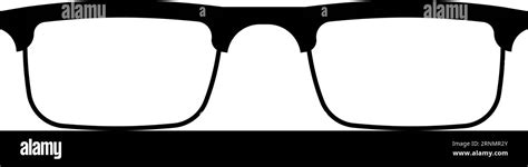 Elegant Eyeglasses Symbol Black Glasses Frame Icon Stock Vector Image