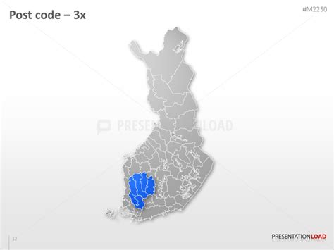 Powerpoint Map Finland With Zip 2 Digits Presentationload