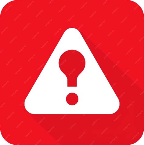 Warning Icon Red Triangle Caution Sign Premium Ai Generated Vector