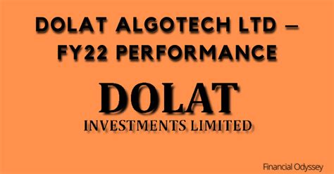Dolat Algotech Ltd Fy Performance Financial Odyssey