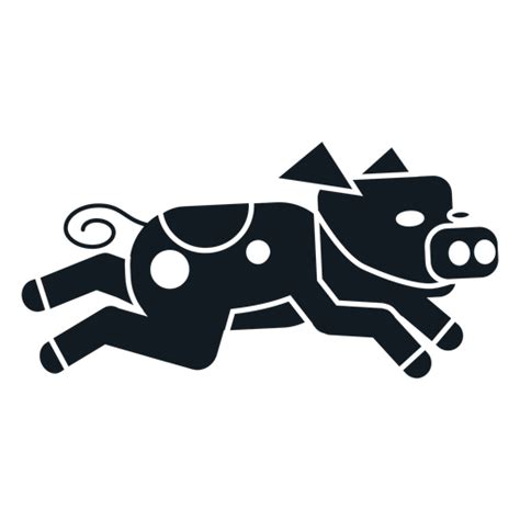 Diseño Png Y Svg De Oreja De Cerdo Pezuña Hocico Cola Silueta Detallada