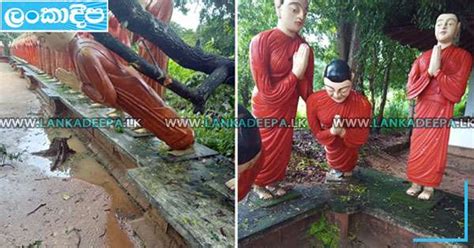 සීගිරි පව්වේ අසූමහා ශ්‍රාවක බුද්ධ පිළිම වහන්සේලාට වන අලින්ගෙන් හානි