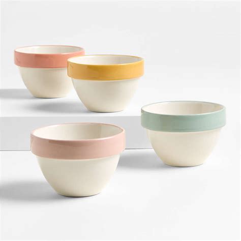 Bloom Ceramic Pinch Bowls Set Of 4 Reviews Crate And Barrel