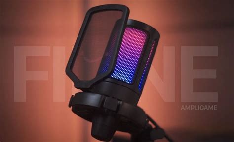 Fifine A T AmpliGame USB Wired Cardioid Condenser Microphone With Two Tone RGB Light Shopee
