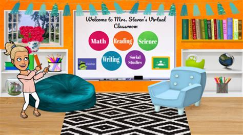 Bitmoji Virtual Classroom Template Colorful Teaching Resources