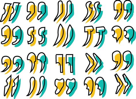 Set Of Quotation Comma Sign Icons 27450556 Vector Art At Vecteezy