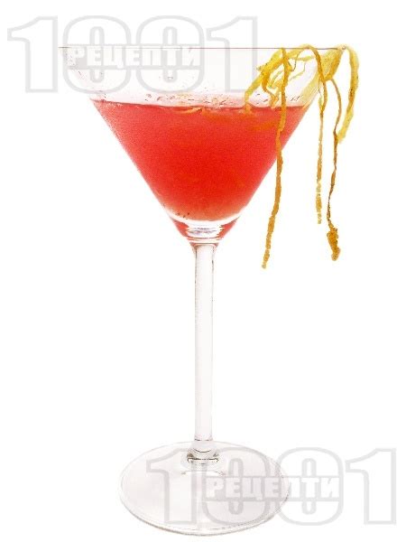 Коктейл Космополитан Cosmopolitan с водка коантро лимон и сок от
