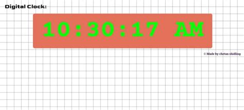 Source Code For Digital Clock Using HTML CSS JavaScript
