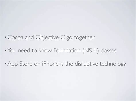 between cocoa and cocoa touch a comparative introduction ppt