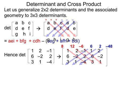 9 Determinant And Cross Product Ppt