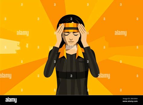 Migraine Headache Abstract Vector Illustration Stock Vector Image And Art