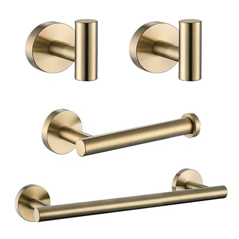 Gold Brushed Bathroom Accessories Hardware Set Tow Grandado