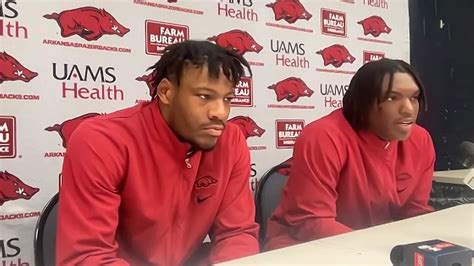 Arkansas Jaheim Thomas And Jayden Johnson Talk About Loss To Ole Miss Knwa Fox24