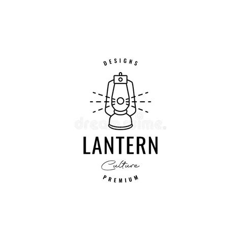 Vetor De Design De Logotipo Minimalista Da Linha De Lanterna Antiga