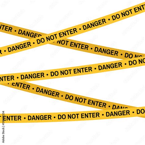 Crime Scene Yellow Tape Police Line Do Not Enter Cross Danger Tape