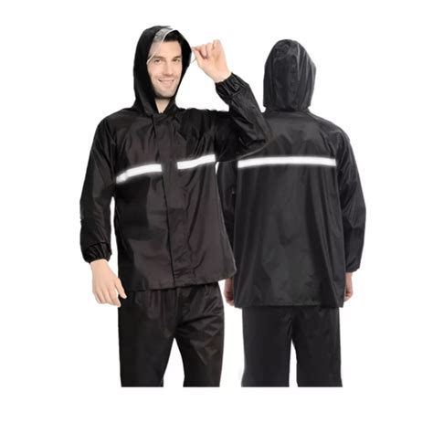 Capa De Chuva Conjunto Para Motoqueiro Jaqueta Calça Capuz Impermeavel Motoboy Pvc Shopee Brasil